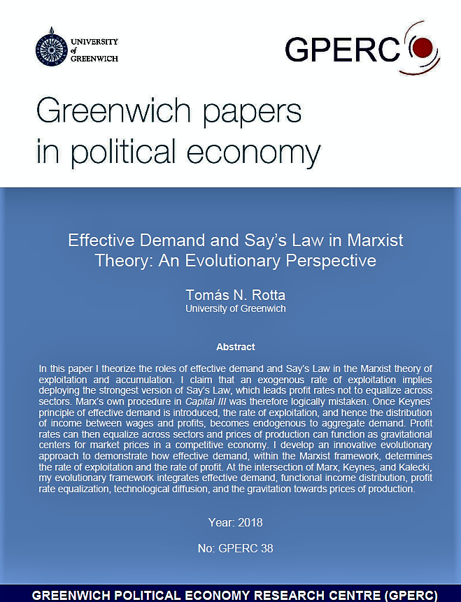 Effective Demand and Say’s Law in Marxist Theory – Tomas Rotta