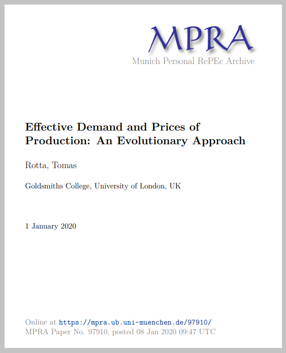 Effective Demand and Prices of Production: An Evolutionary Approach ...